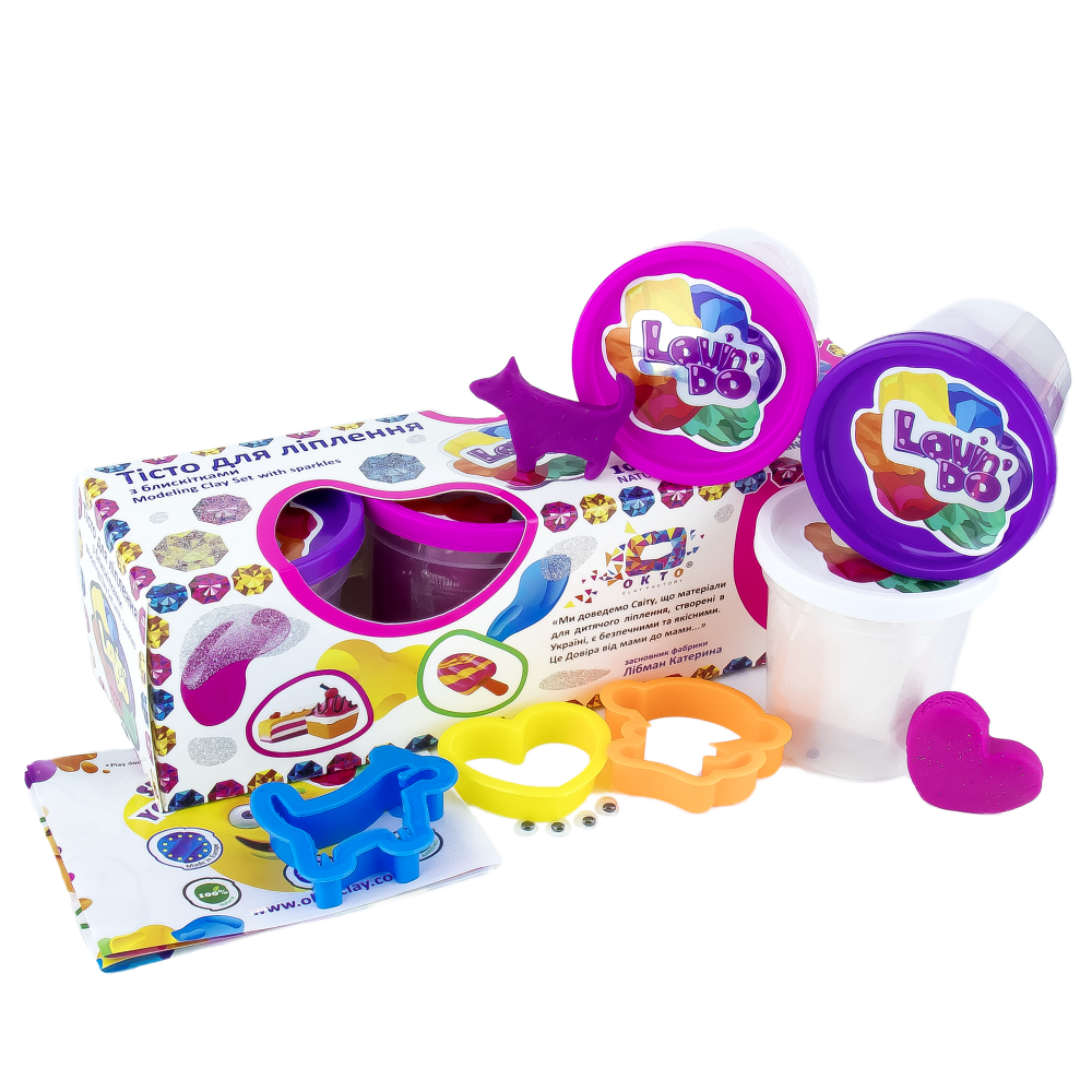 Lovindo Kūrybinis rinkinys Modelino rinkinys Play Dough - Lumi 3 vnt ...
