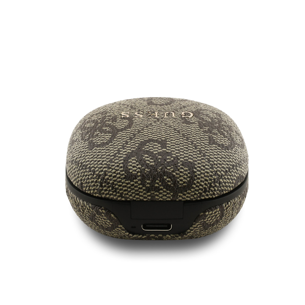 Guess PU 4G Script Logo ENC TWS belaidės ausinės rudos spalvos, modelis ...