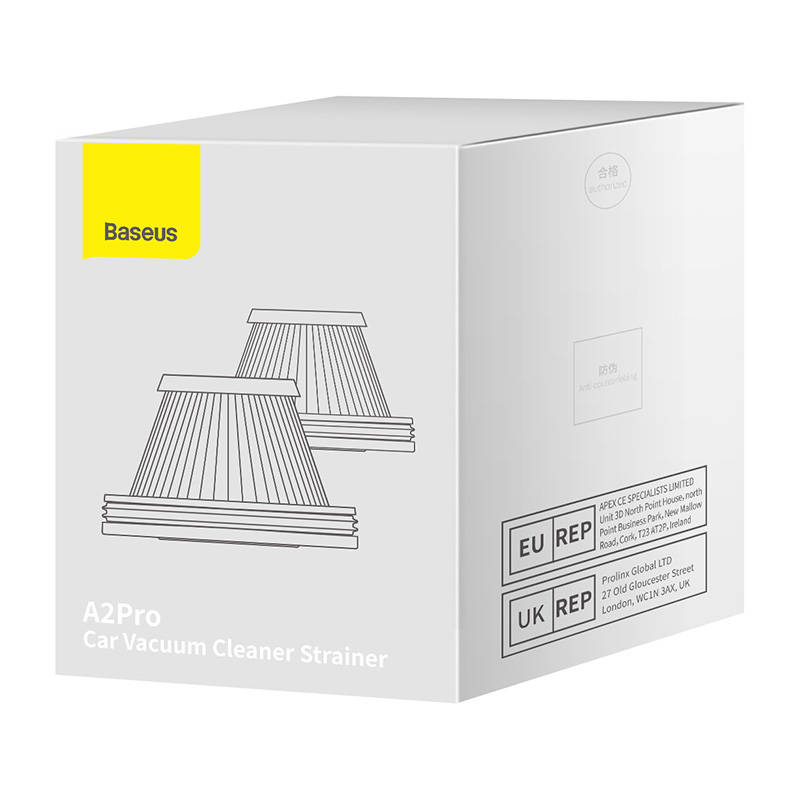 Baseus A2Pro automobilių dulkių siurblio filtrai 2vnt - balti, modelis ...