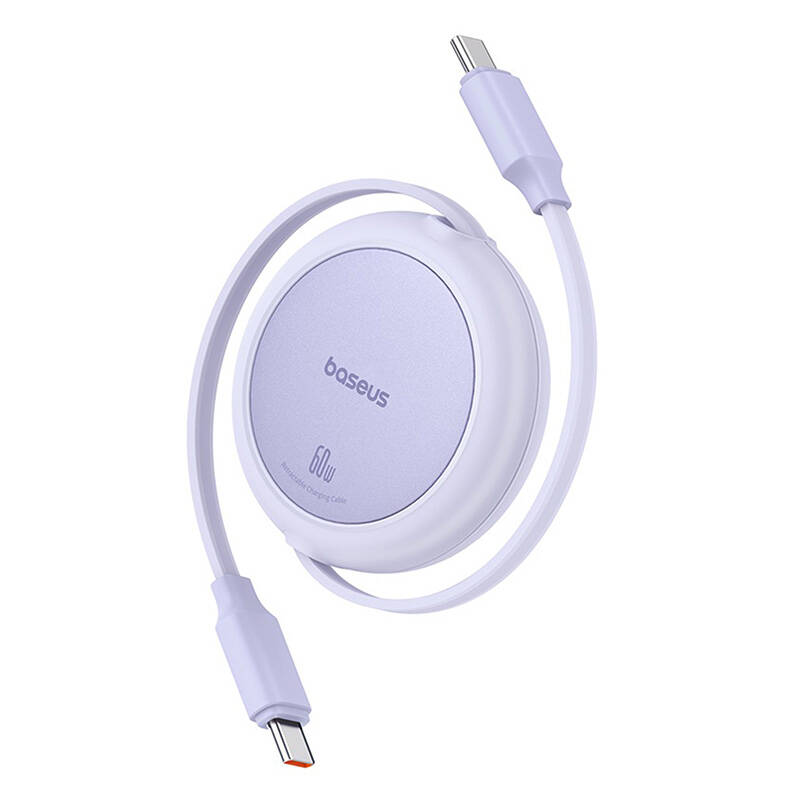 Baseus Free2Pull Mini USB-C į USB-C 60 W USB laidas, 1 m (violetinė ...