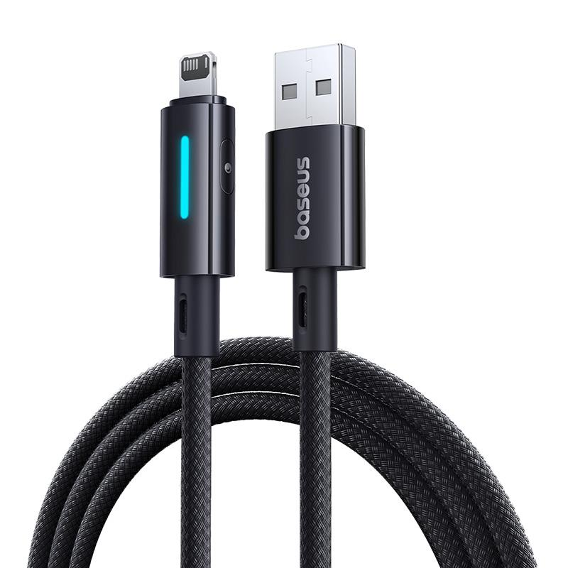 Baseus Lit Cable USB - Lightning 1m 2.4A Cosmic Juodas, modelis ...