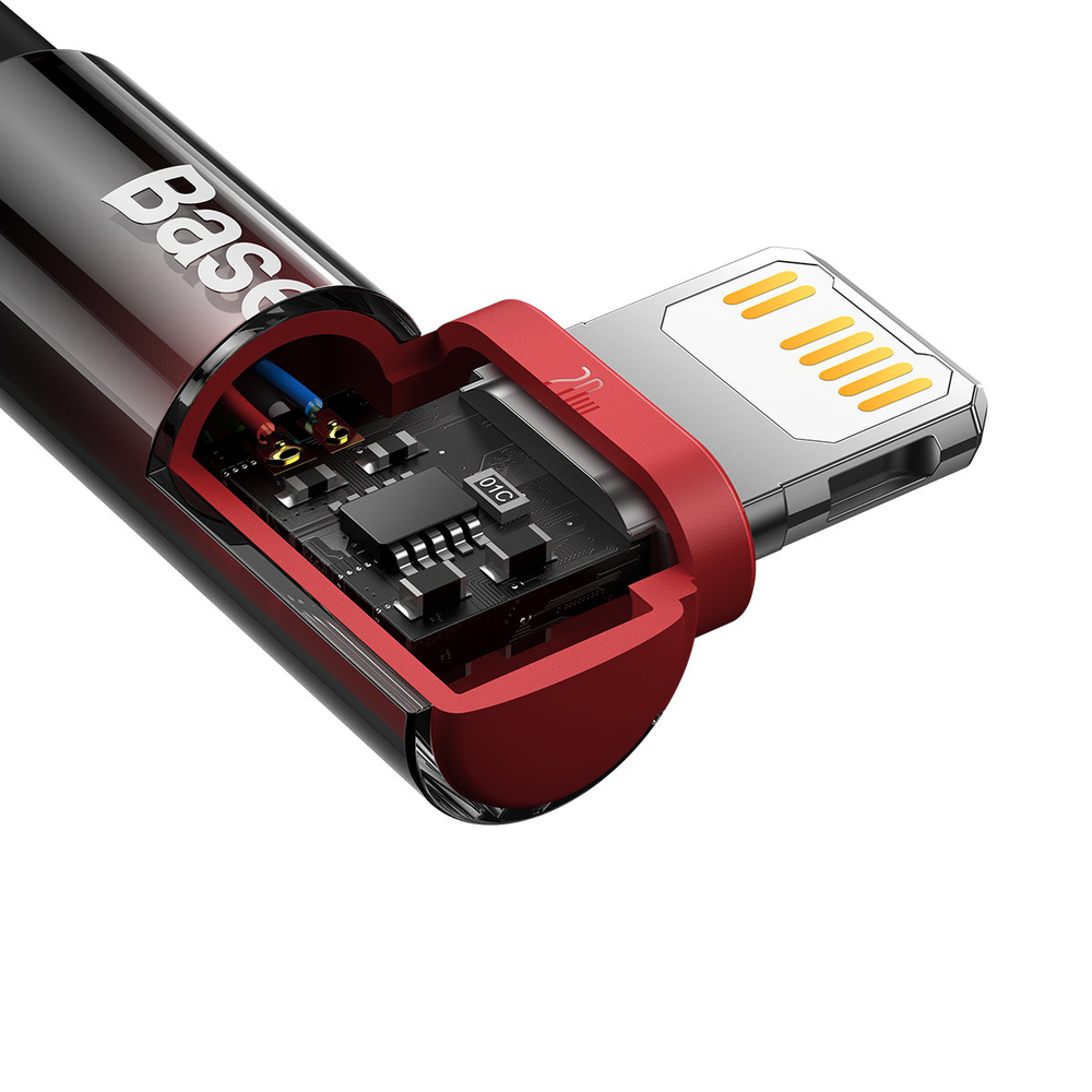 Baseus USB-C to Lightning MVP 20W 2m Cable (Juodas-red), modelis ...