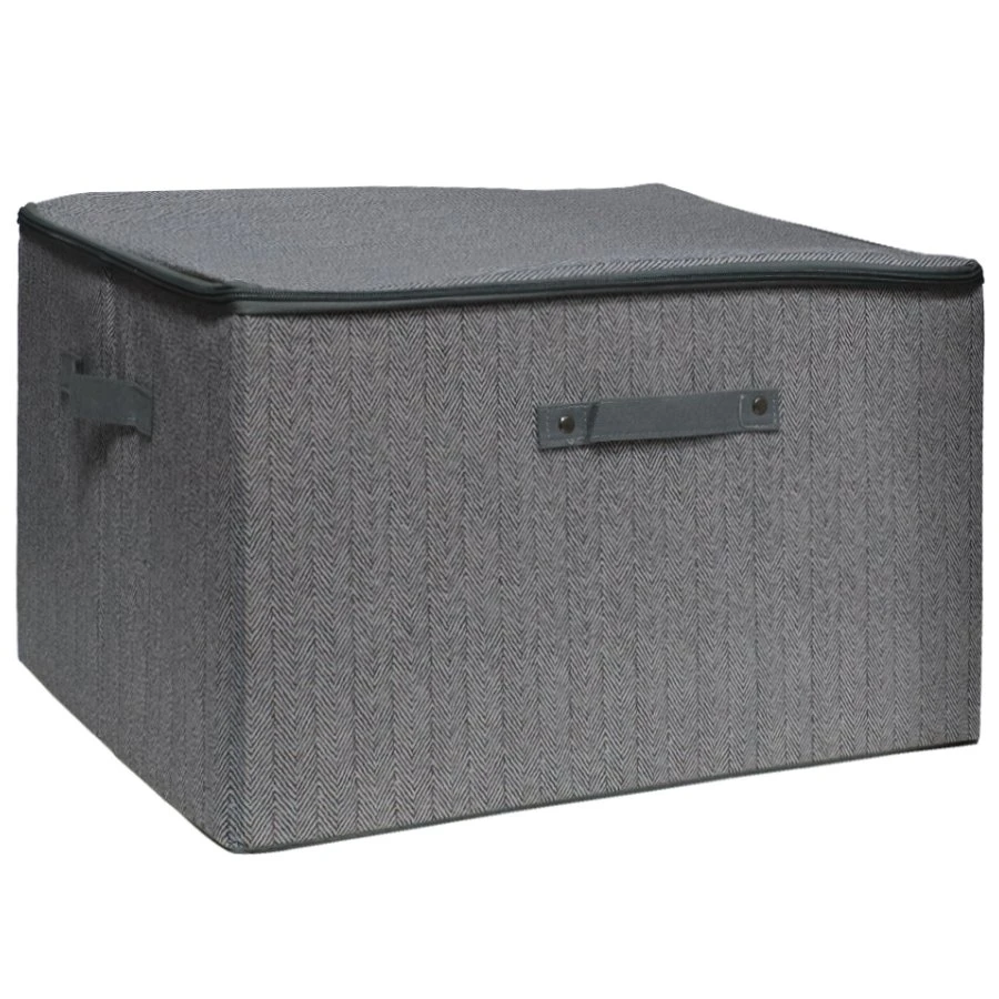 Besk Uzglabāšanas kaste 50x37x31cm auduma, pelēka, modelis - 9142851 ...