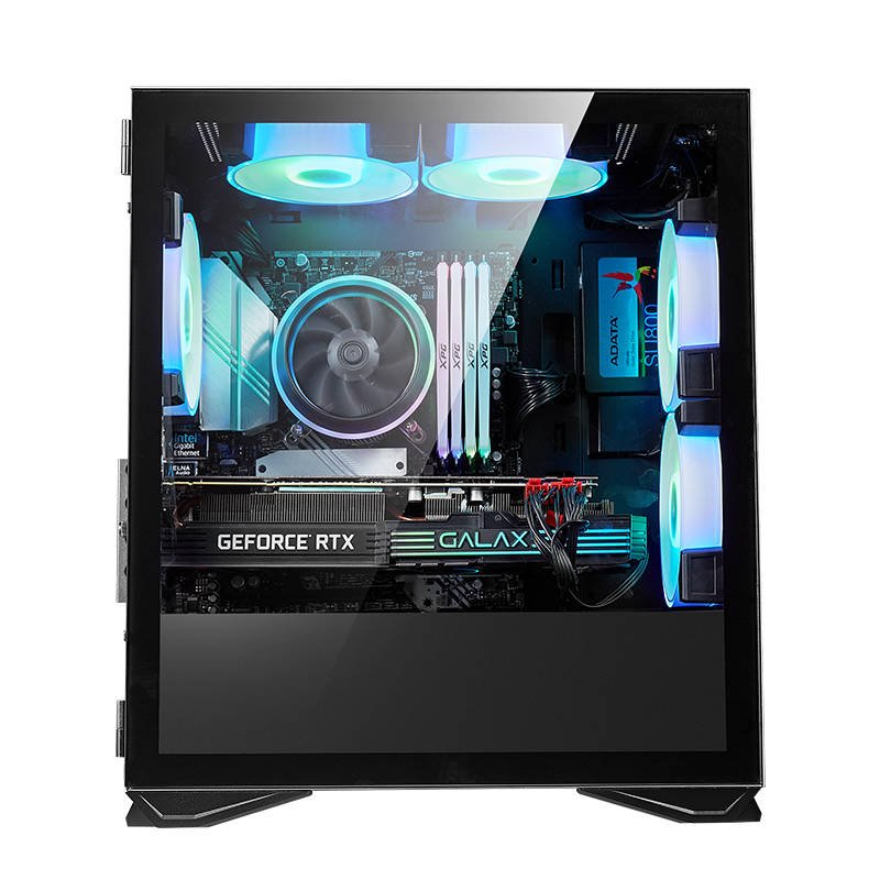 Darkflash DLM22 juodas kompiuterio dėklas, modelis - DLM22 Black, žema ...