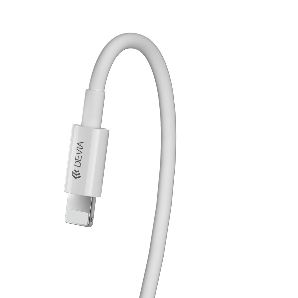 Devia kabelis Smart EC146 PD USB-C - Lightning 2,0 m 3A baltos spalvos ...