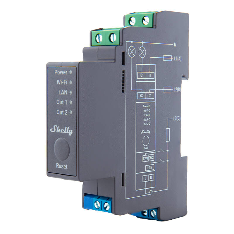 Dual-channel smart relay Shelly Pro 2, modelis - Pro2, žema kaina ...