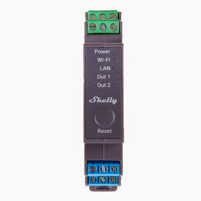 Dual-channel smart relay Shelly Pro 2, modelis - Pro2, žema kaina ...