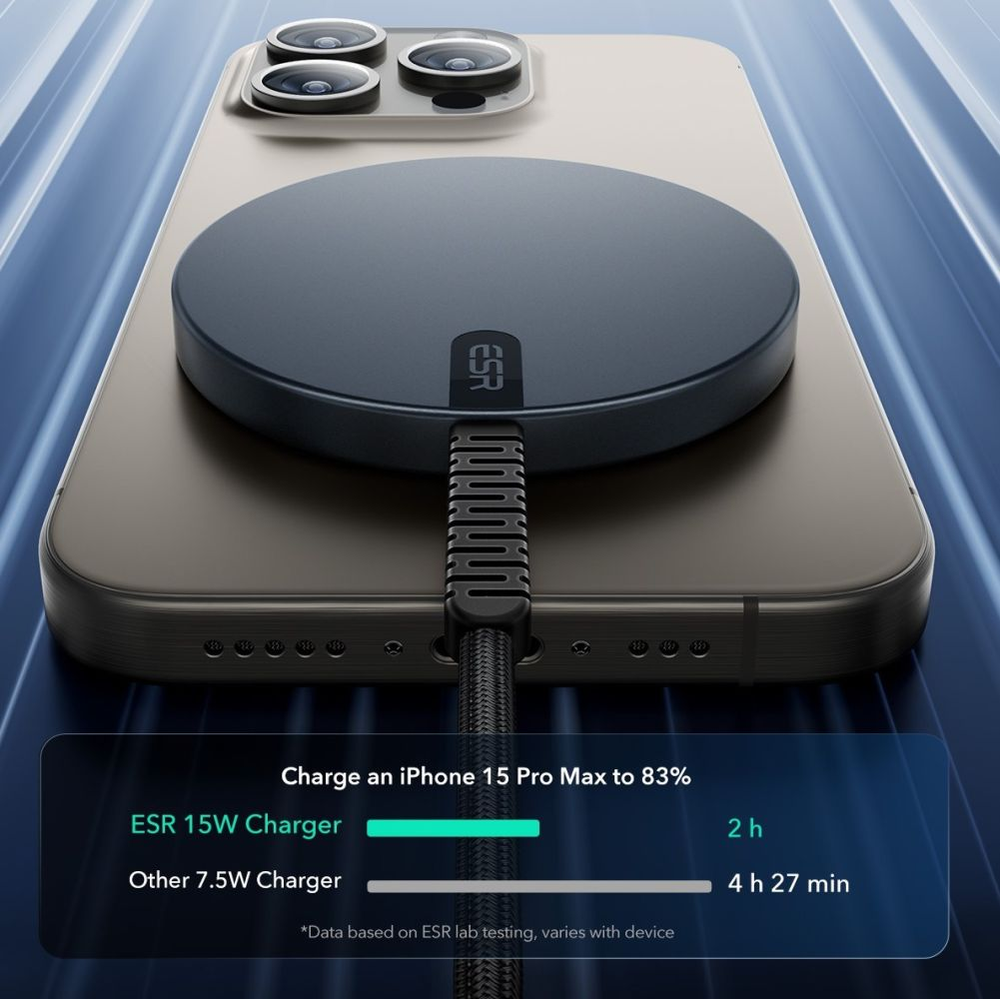 ESR HALOLOCK QI2 MINI MAGNETINIS MAGSAFE BELAIDIS ĮKROVIKLIS 15W Juodas, modelis - 4894240189238 ...