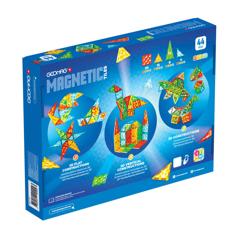 Geomag Gems 44 magnetinės plytelės, modelis - 4102, žema kaina | Varle.lt
