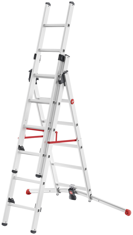 Hailo HAILO S100 Hailo ProfiLOT ladder combinable aluminum / 2x9+1x8 ...