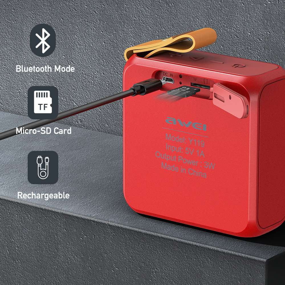 Oem Awei Nešiojama kolonėlė Bluetooth Y119 Mini TWS waterproof IPX6 ...