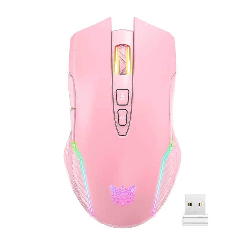 ONIKUMA CW905 Rožinė belaidė žaidimų pelė 2.4G, modelis - CW905 2.4G ...