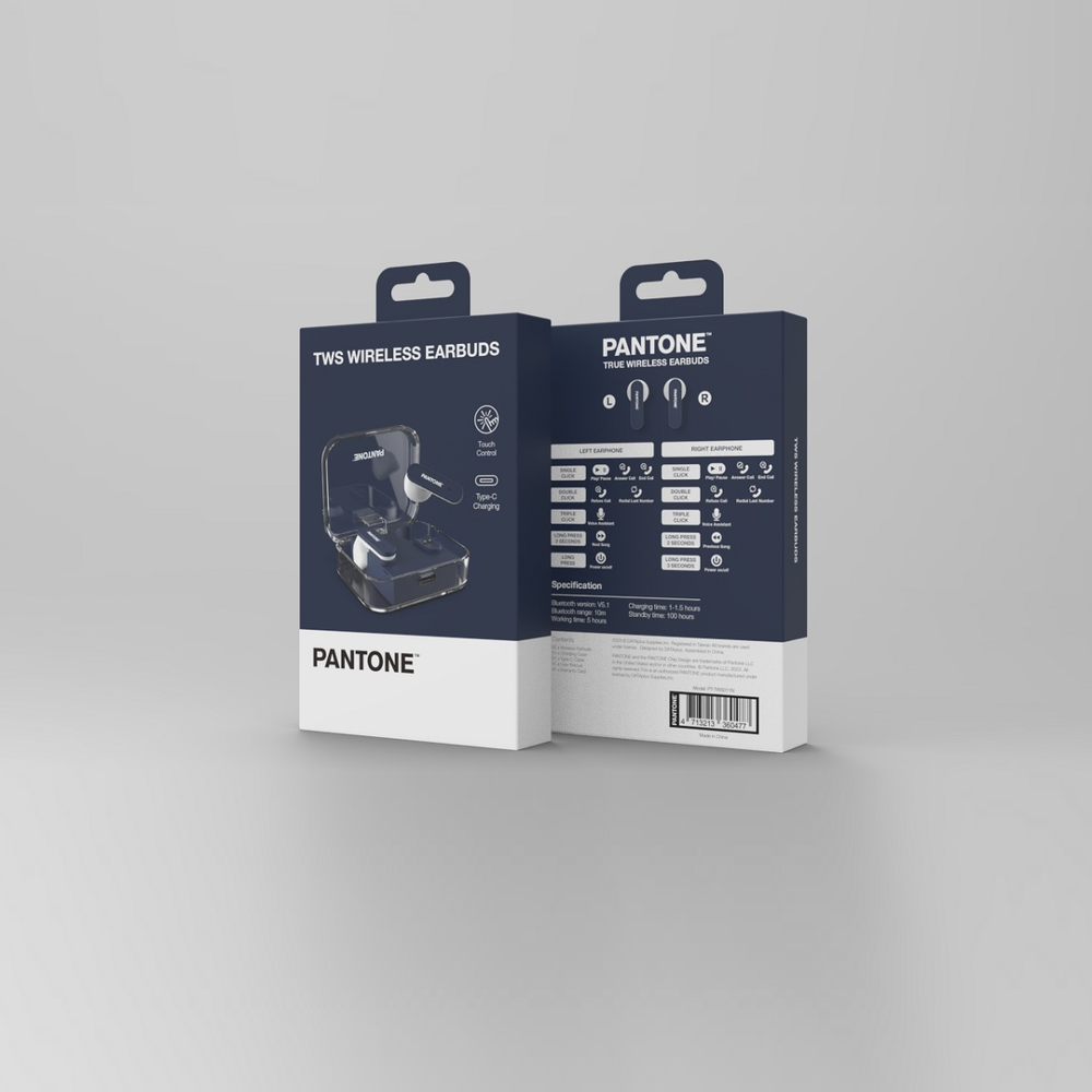 PANTONE Bluetooth TWS ausinės PT-TWS011 Navy 2380C, modelis - PT-TWS011 ...
