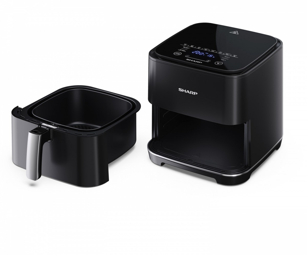 Karšto oro gruzdintuvė Sharp AF-GS552AE-B, 1700 W, Talpa 5,5 l, Juodos ...