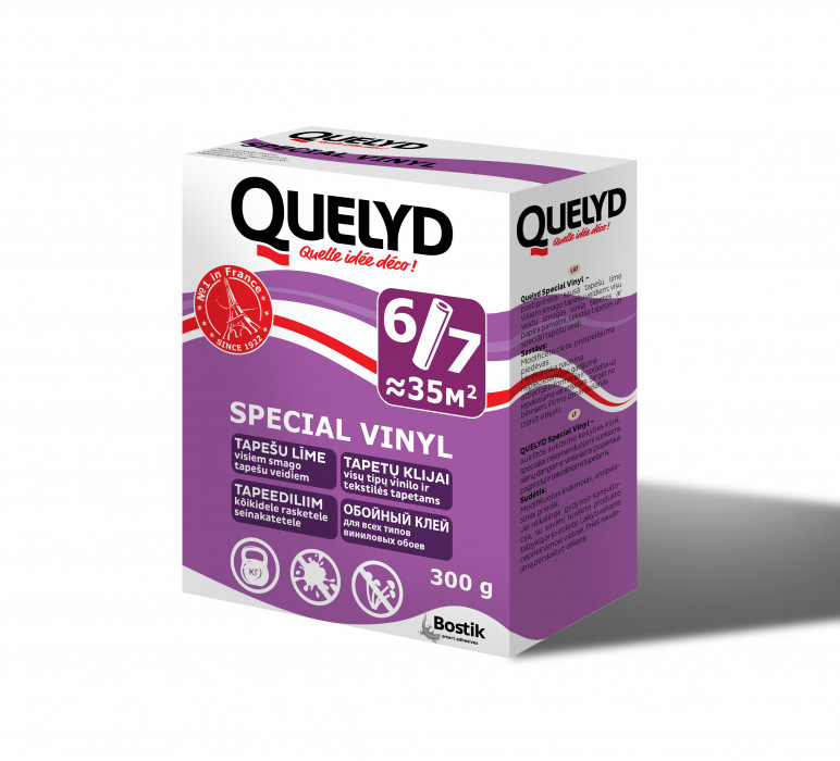BOSTIK Tapetų klijai Quelyd Special Vinyl, 300g, modelis - 0018193, žema kaina | Varle.lt