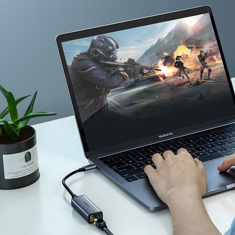 UGREEN adapteris su USB-C - RJ45 jungtimis, Gigabit Ethernet, modelis ...