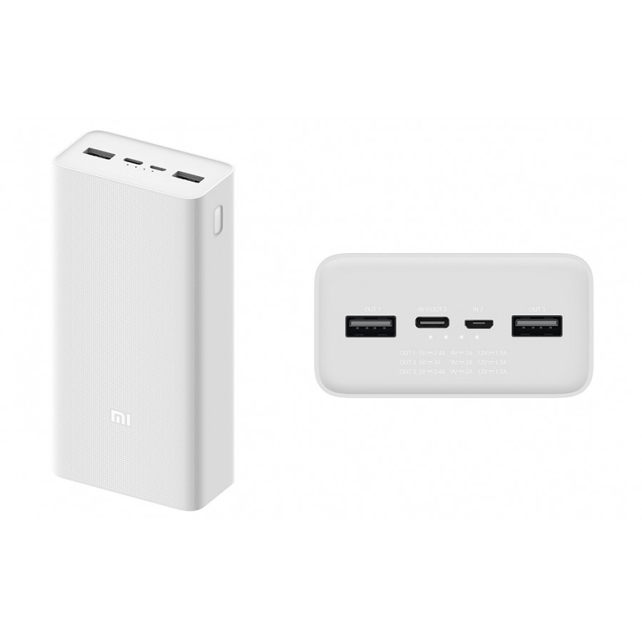 Xiaomi Mi Power Bank 3 30000mAh 24W Type-C Baltas, modelis - VXN4307CN, žema kaina | Varle.lt