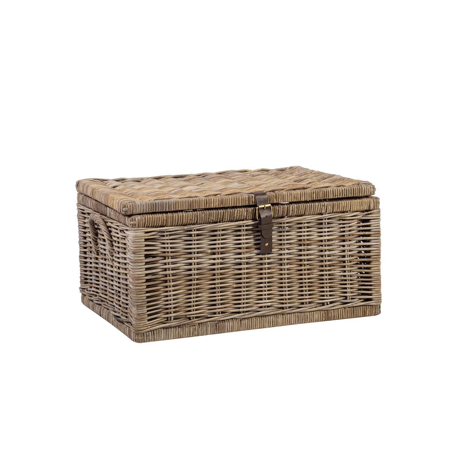 Pintinė KLAY su dangčiu 76x53xH36 cm, medinis rėmas su natūraliu ...