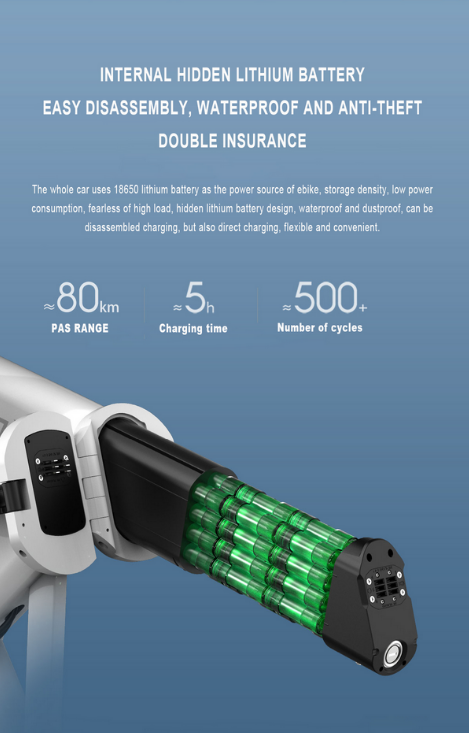 Elektrinis dviratis HIMO Z26, Baltas, žema kaina | Varle.lt
